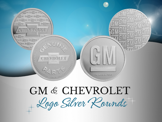 GM and Chevrolet logo silver rounds